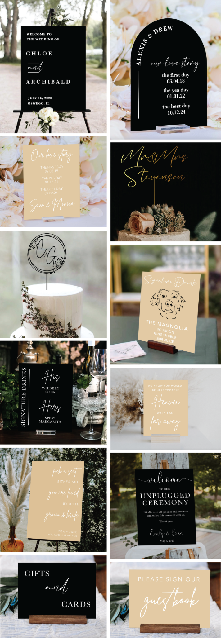 Custom Signs, perfect for your big day! - Venue 5126